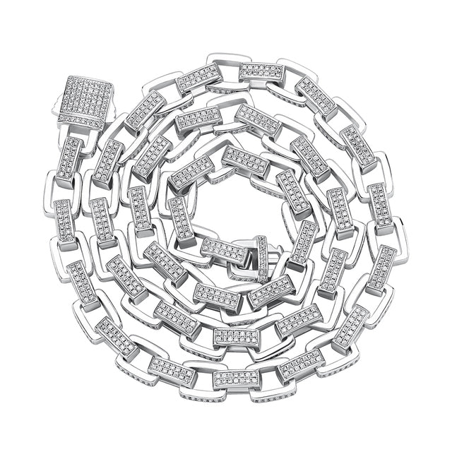 8mm Ice Box Link Chain Necklace